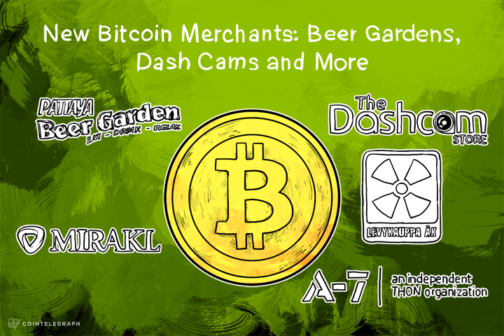 New Bitcoin Merchants: Beer Gardens, Dash Cams and More