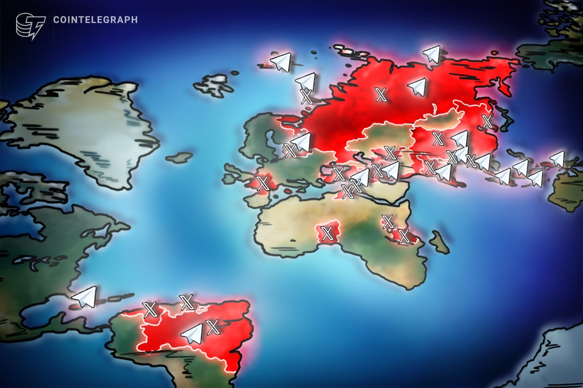 Countries where X and Telegram are banned