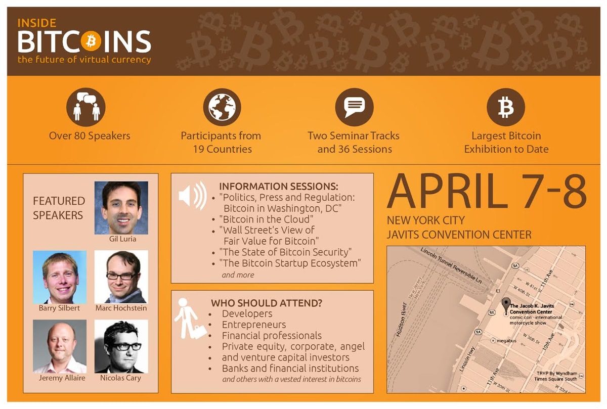Inside Bitcoins Conference & Expo in New York City on April 7-8, 2014